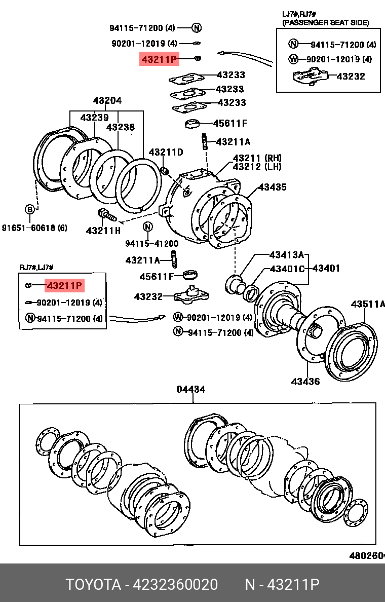 TOYOTA 4232360020 4232360020