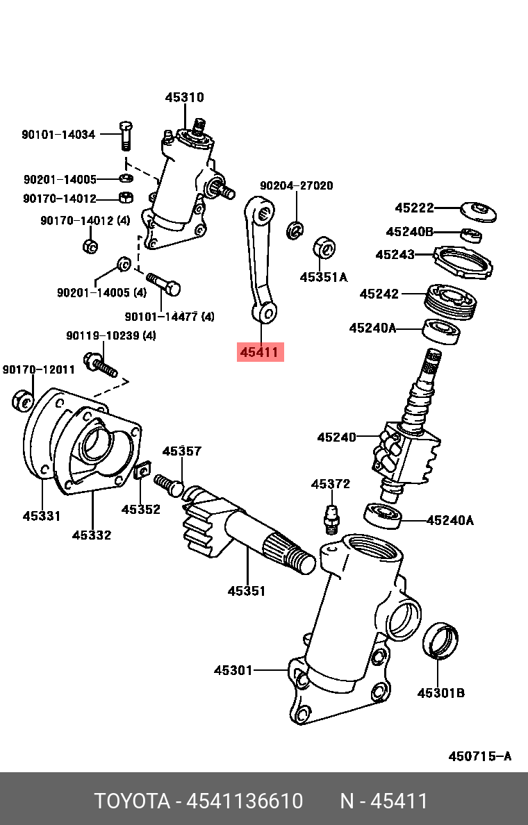 TOYOTA 4541136610 4541136610