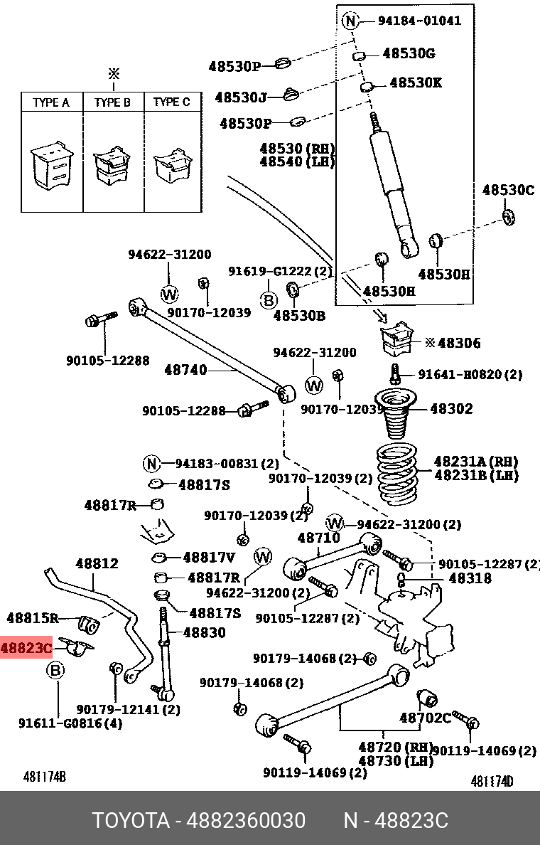 TOYOTA 4882360030 4882360030