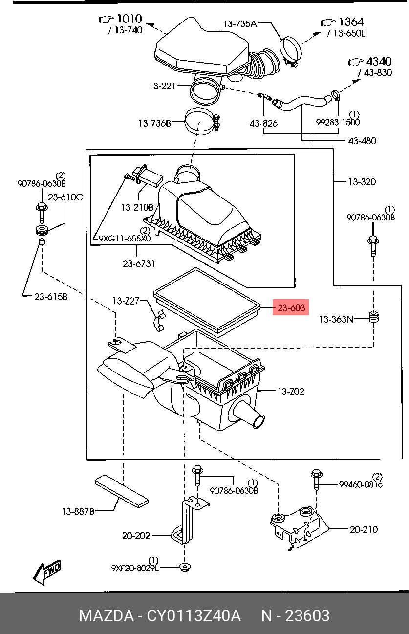 MAZDA CY01-13-Z40A CY01-13-Z40A,7T4Z-9601-A
