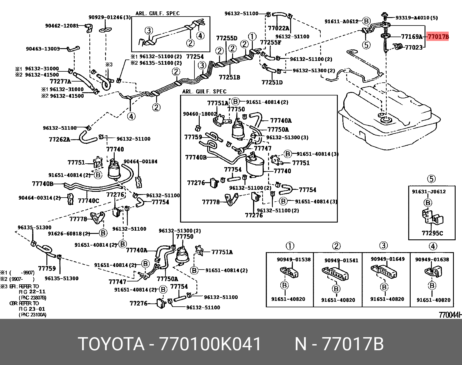 TOYOTA 77010-0K041 77010-0K041,77010-0K040