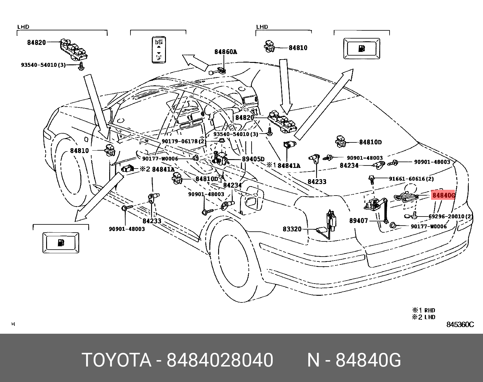 TOYOTA 8484028040 8484028040