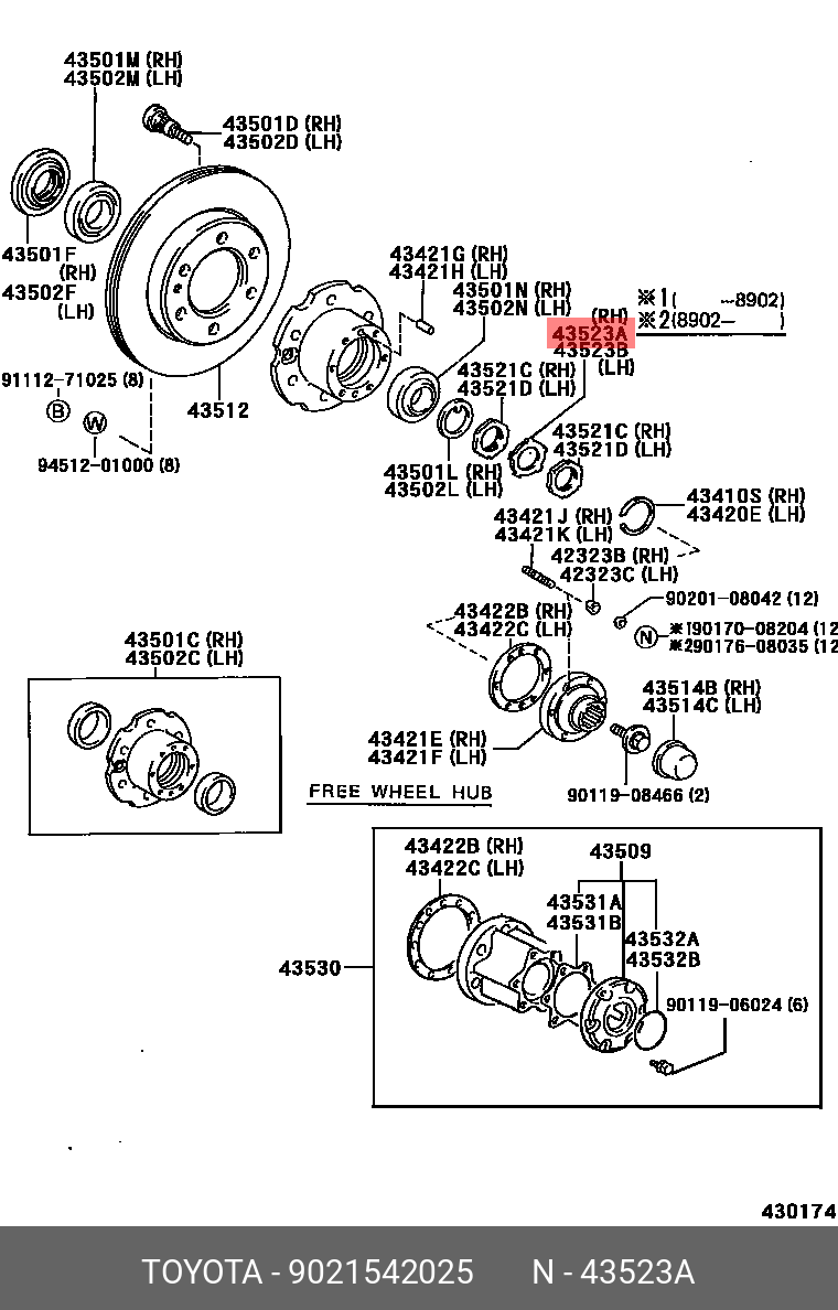 TOYOTA 9021542025 9021542025