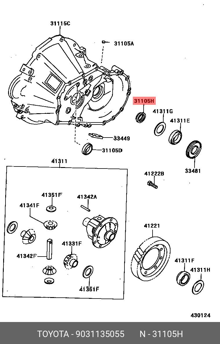 TOYOTA 9031135055 90311-35033