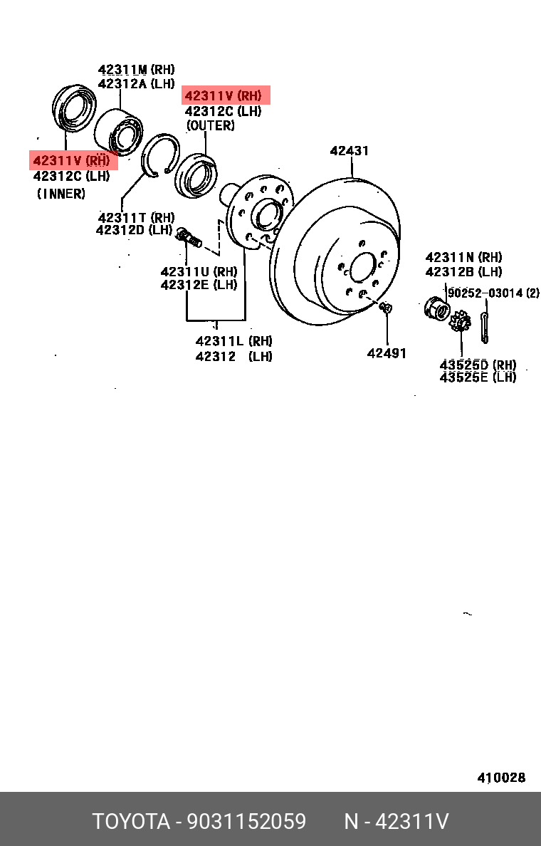 TOYOTA 90311-52059 90311-52059