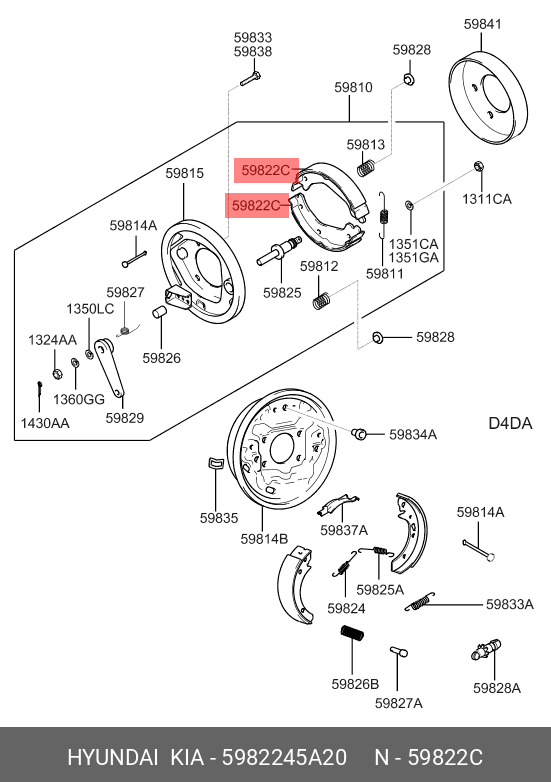 HYUNDAI 59822-45A20 59822-45A60,MC837950