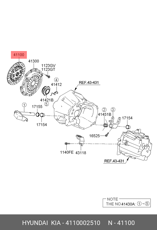 Hyundai / KIA 4110002510 4110002510