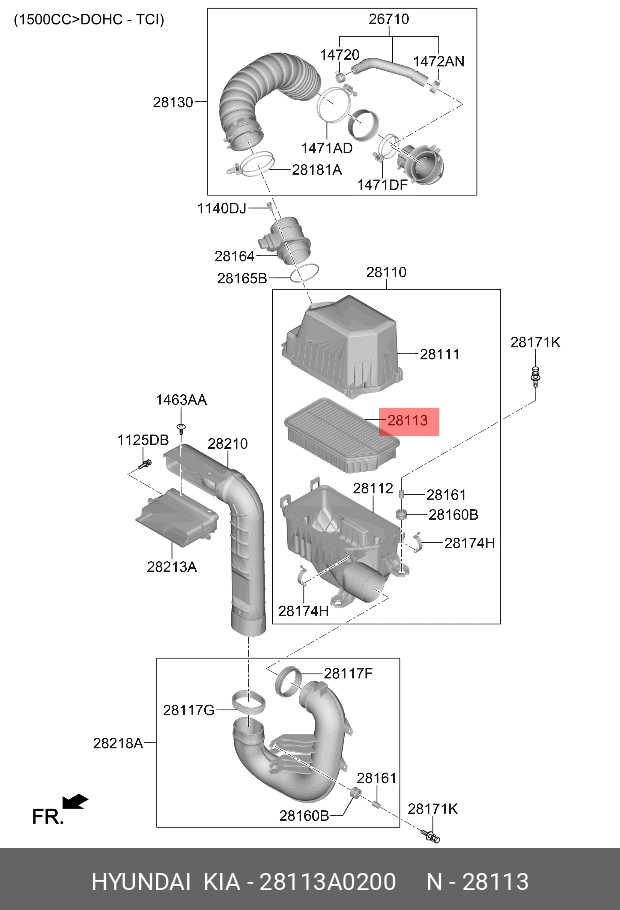 HYUNDAI 28113-A0200 28113-A5800,28113-A0200