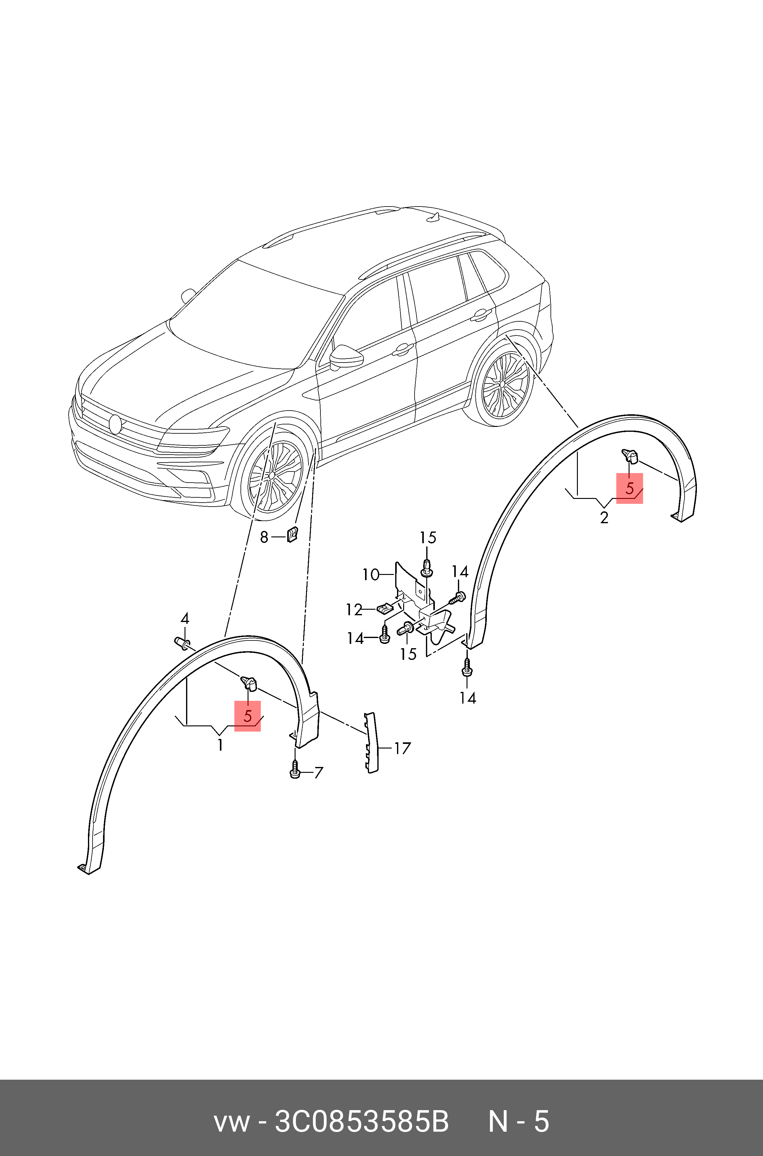 VOLKSWAGEN 3C0853585B 3C0853585B