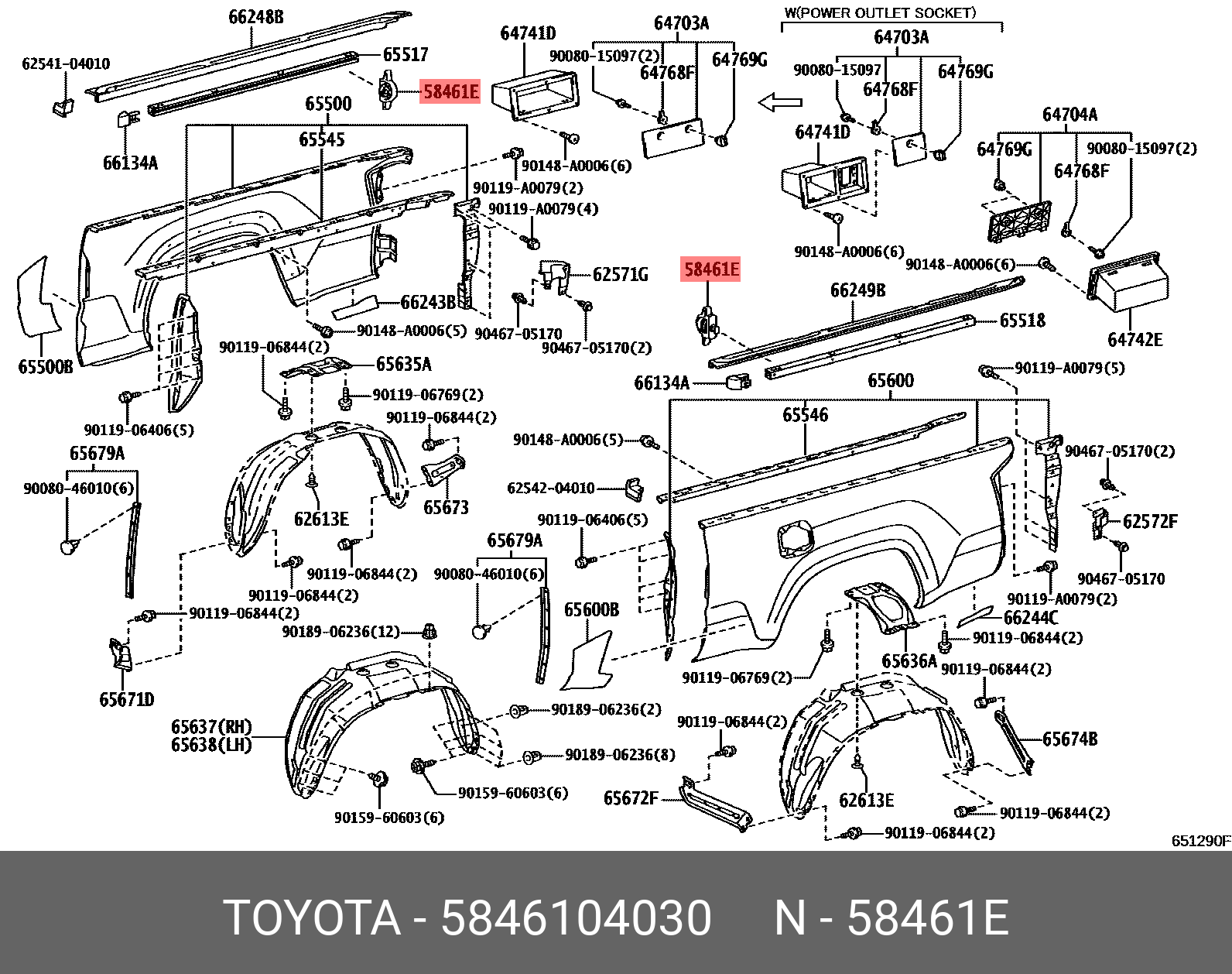 TOYOTA 5846104030 5846104030