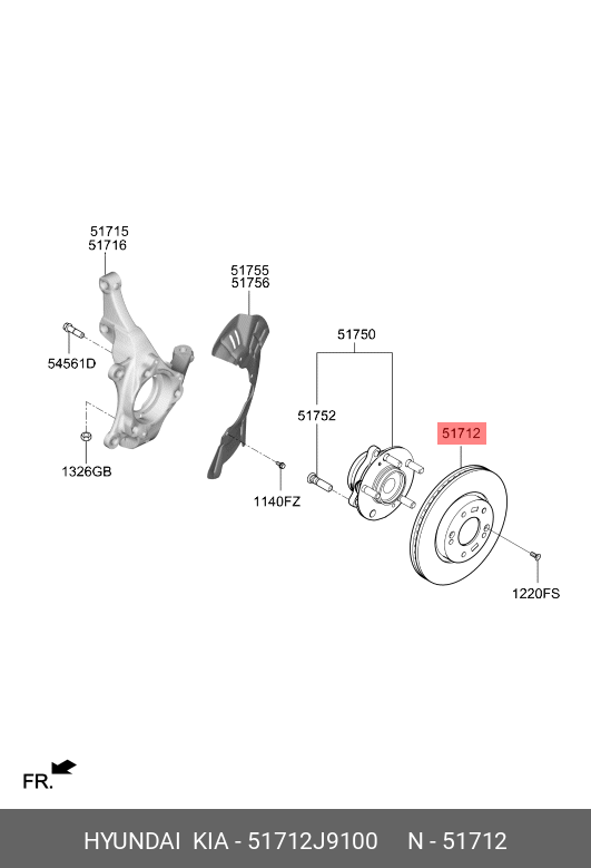 Hyundai / KIA 51712-J9100 51712-D7000,51712-C1000