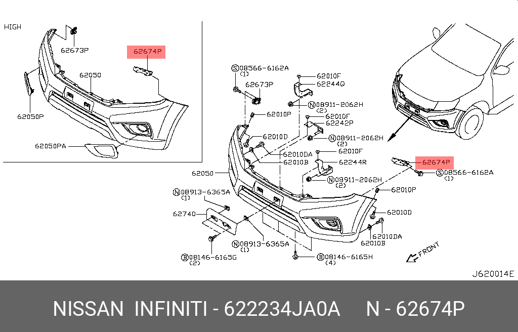 NISSAN 622234JA0A 622234JA0A