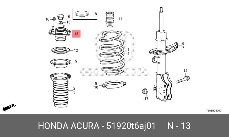 HONDA 51920-T6A-J01 51920-T6A-J01