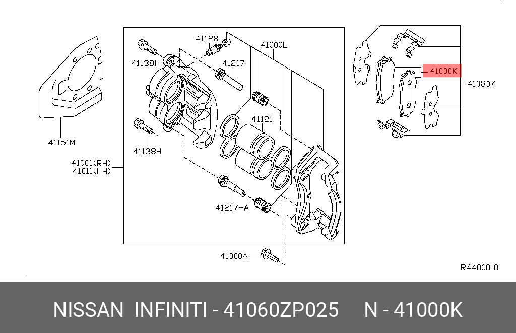 NISSAN 41060-ZP025 41060-EA025,AY040-NS130,55210-82Z00,AY040-NS156