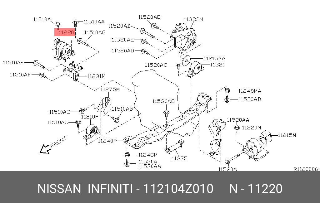 NISSAN 112104Z010 112104Z010