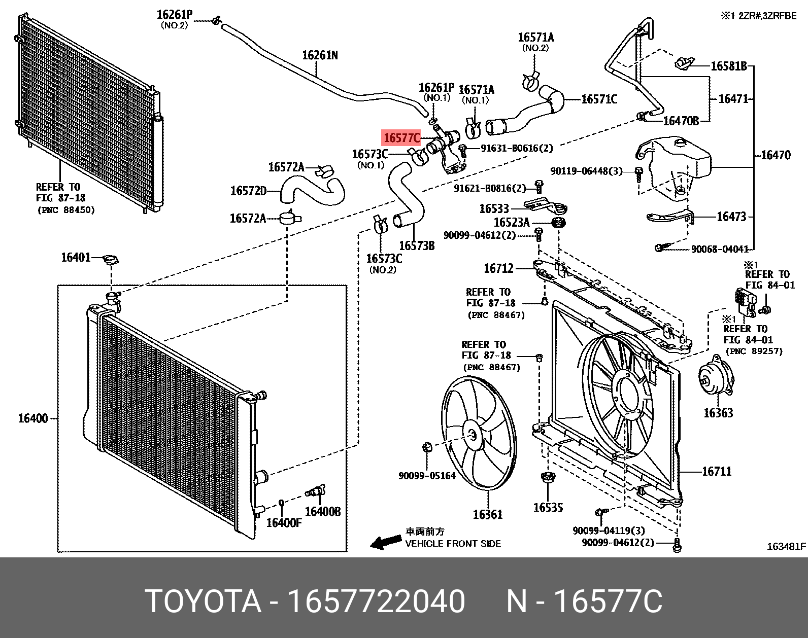 TOYOTA 1657722040 1657722040