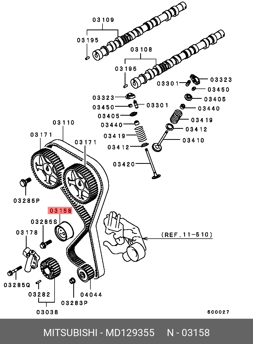 MITSUBISHI MD129355 MD129355,24450-33010,24450-33020