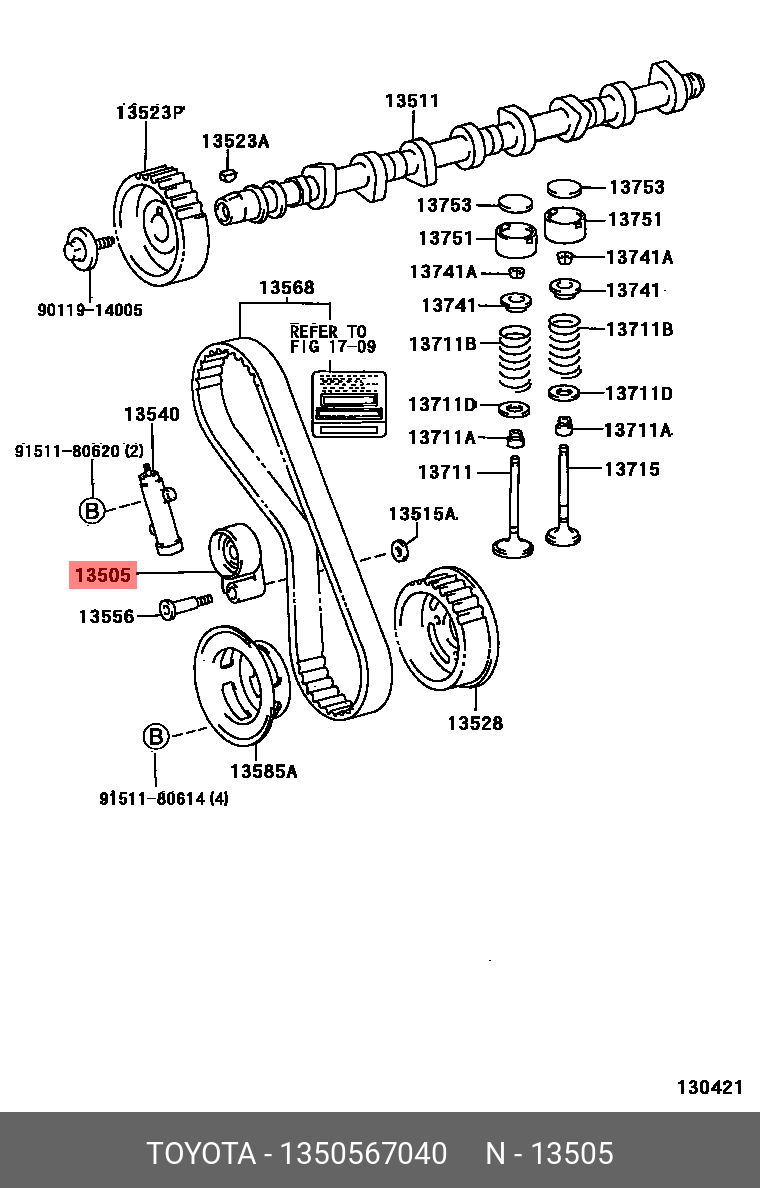 TOYOTA 13505-67040 13505-67040,13505-67041