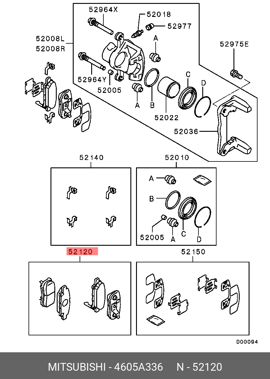 MITSUBISHI 4605A336 05191 271AC,4605A479,4605A558