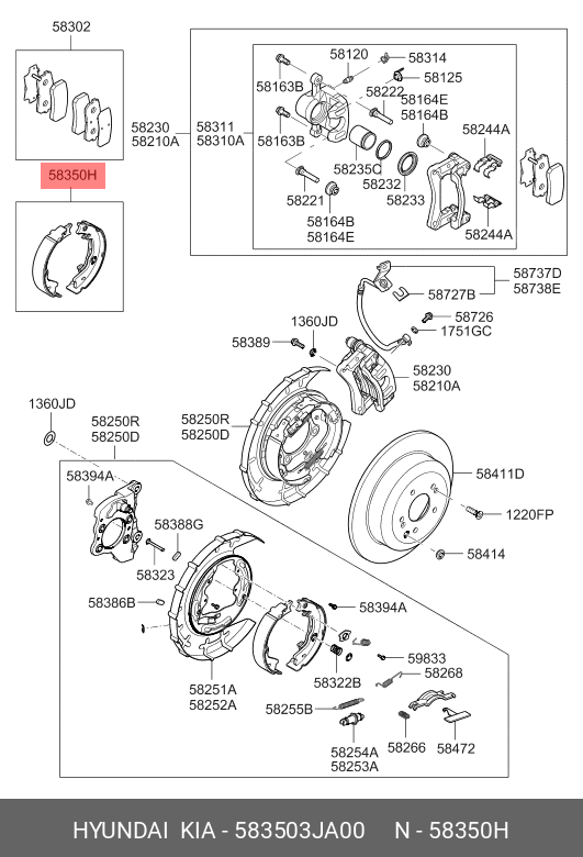 HYUNDAI 58350-3JA00 58350-4HA00