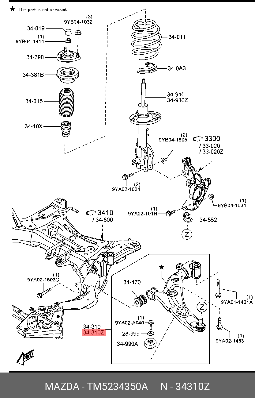MAZDA TM52-34-350A TC3M-34-350,TC3M-34-350A,TM52-34-350A,TM52-34-350B