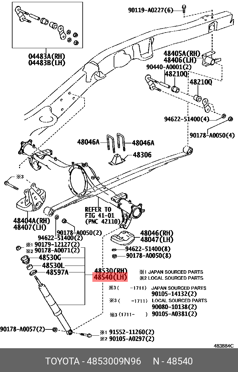 TOYOTA 48530-09N96 48530-09N96