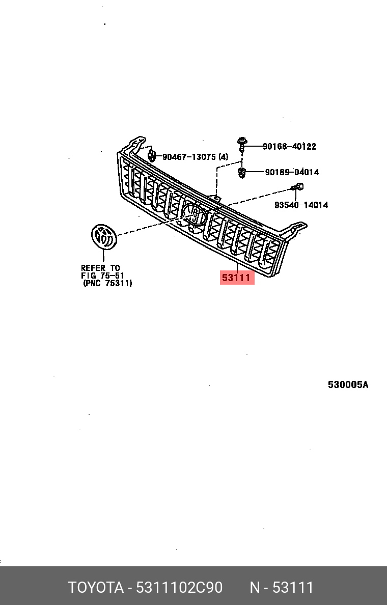 TOYOTA 5311102C90 5311102C90