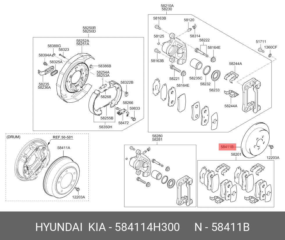 HYUNDAI 58411-4H300 58411-4H300