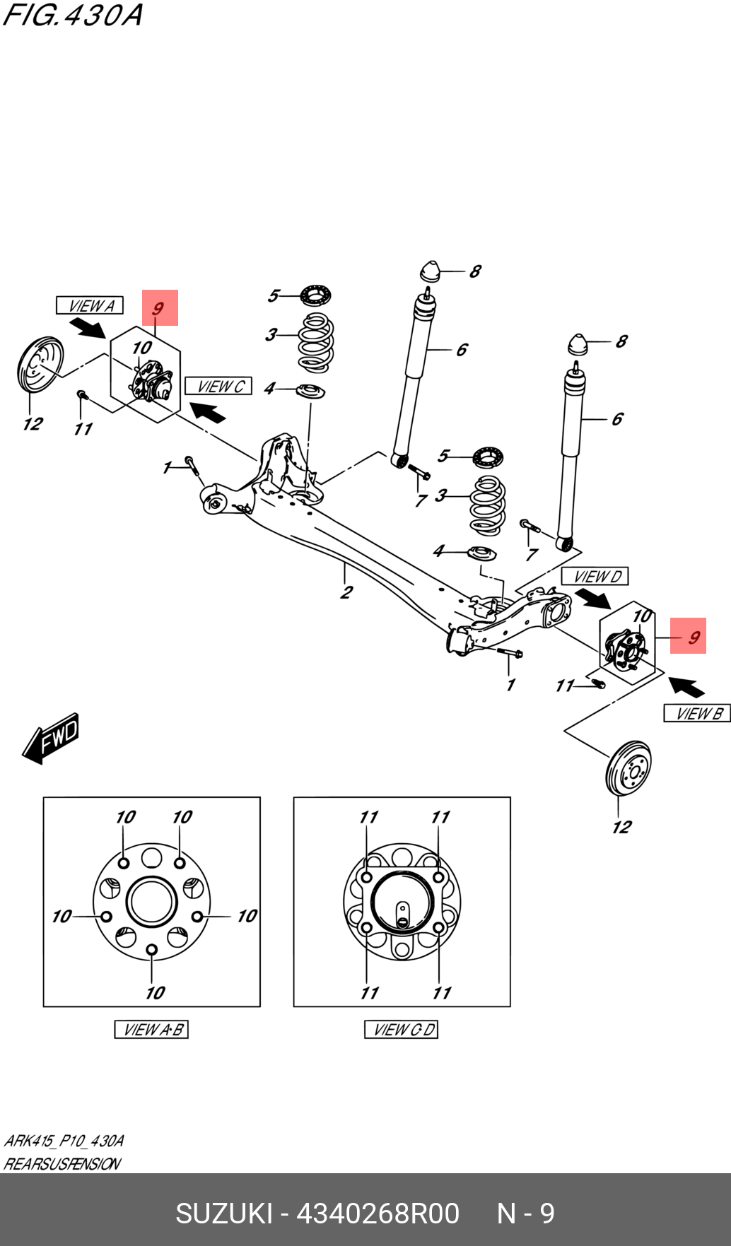SUZUKI 43402-68R00 43402-68R00