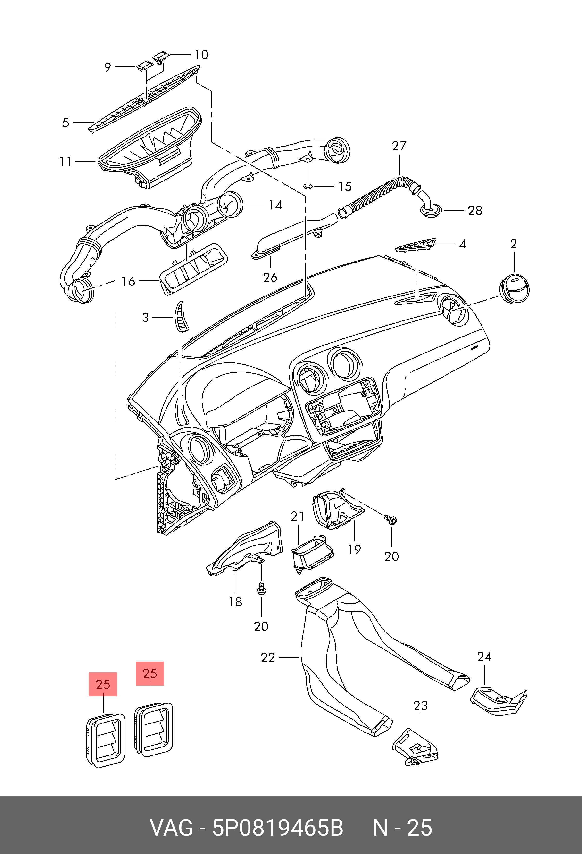 VAG 5P0819465B 5P0819465B
