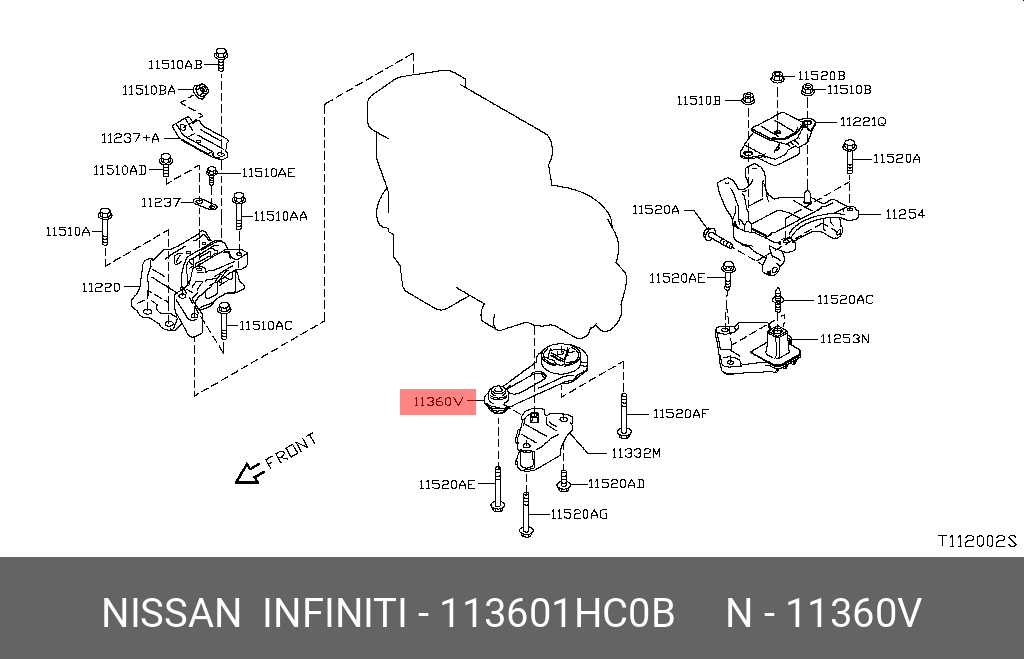 NISSAN 11360-1HC0B 11360-1HC0D,11360-1HC0A,11360-1HC0B