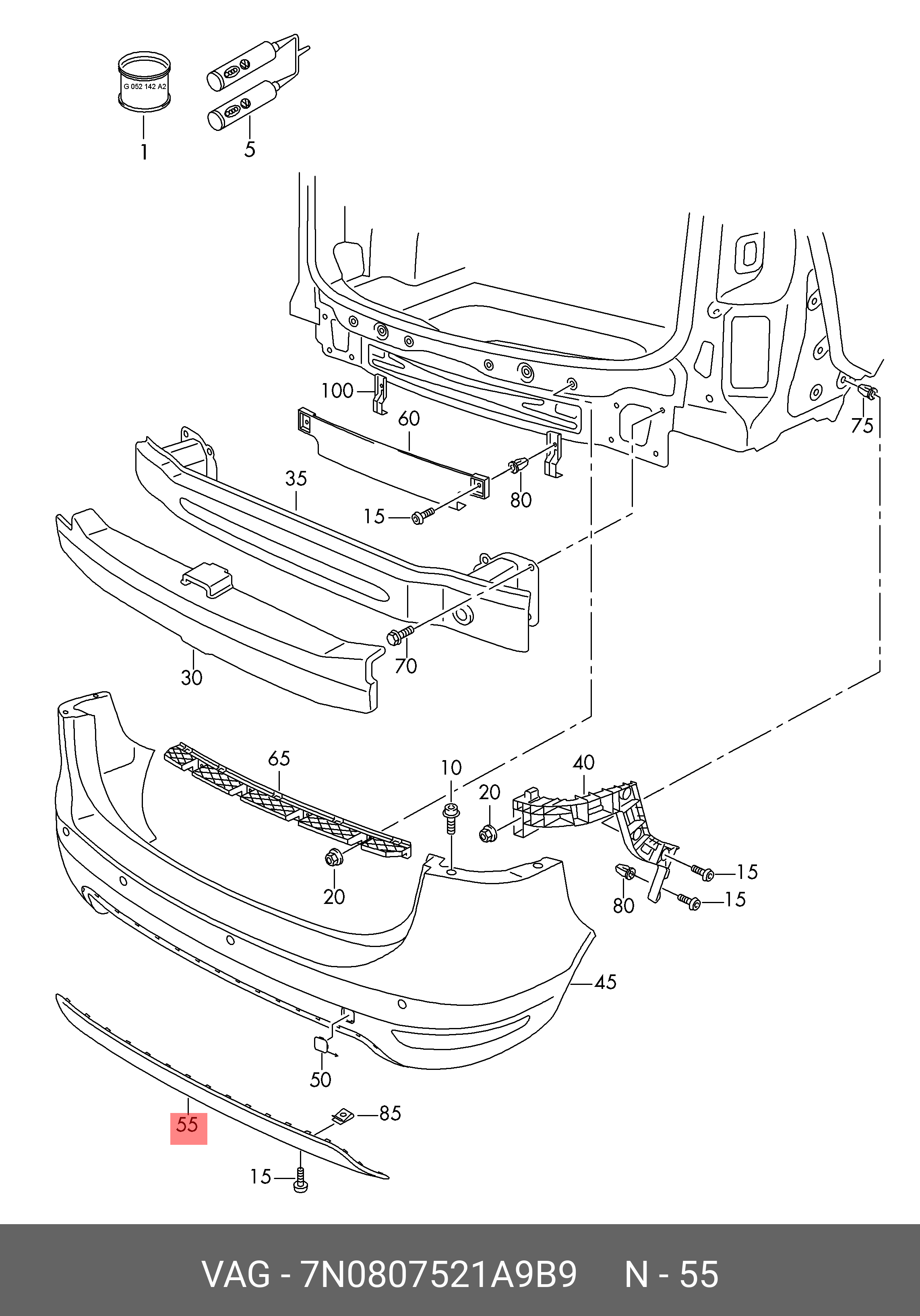 VOLKSWAGEN 7N0807521A 9B9 7N0807521A 9B9