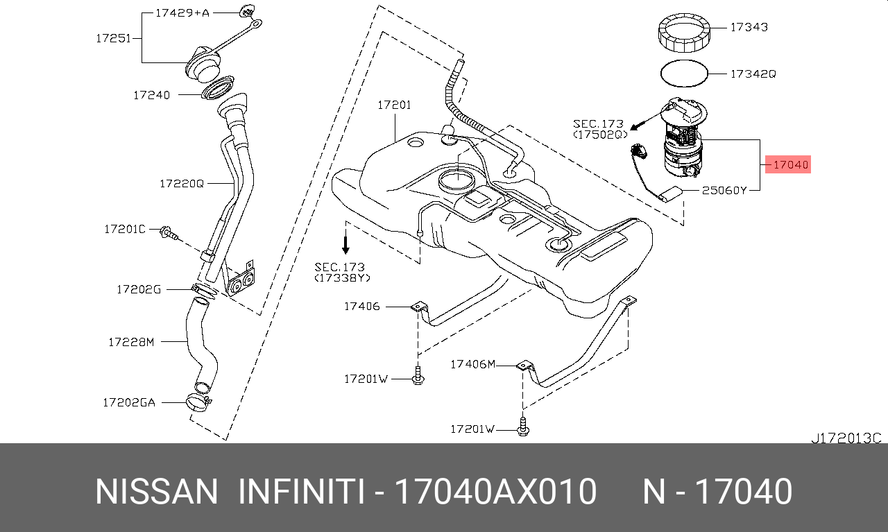 NISSAN 17040-AX010 17040-AX010