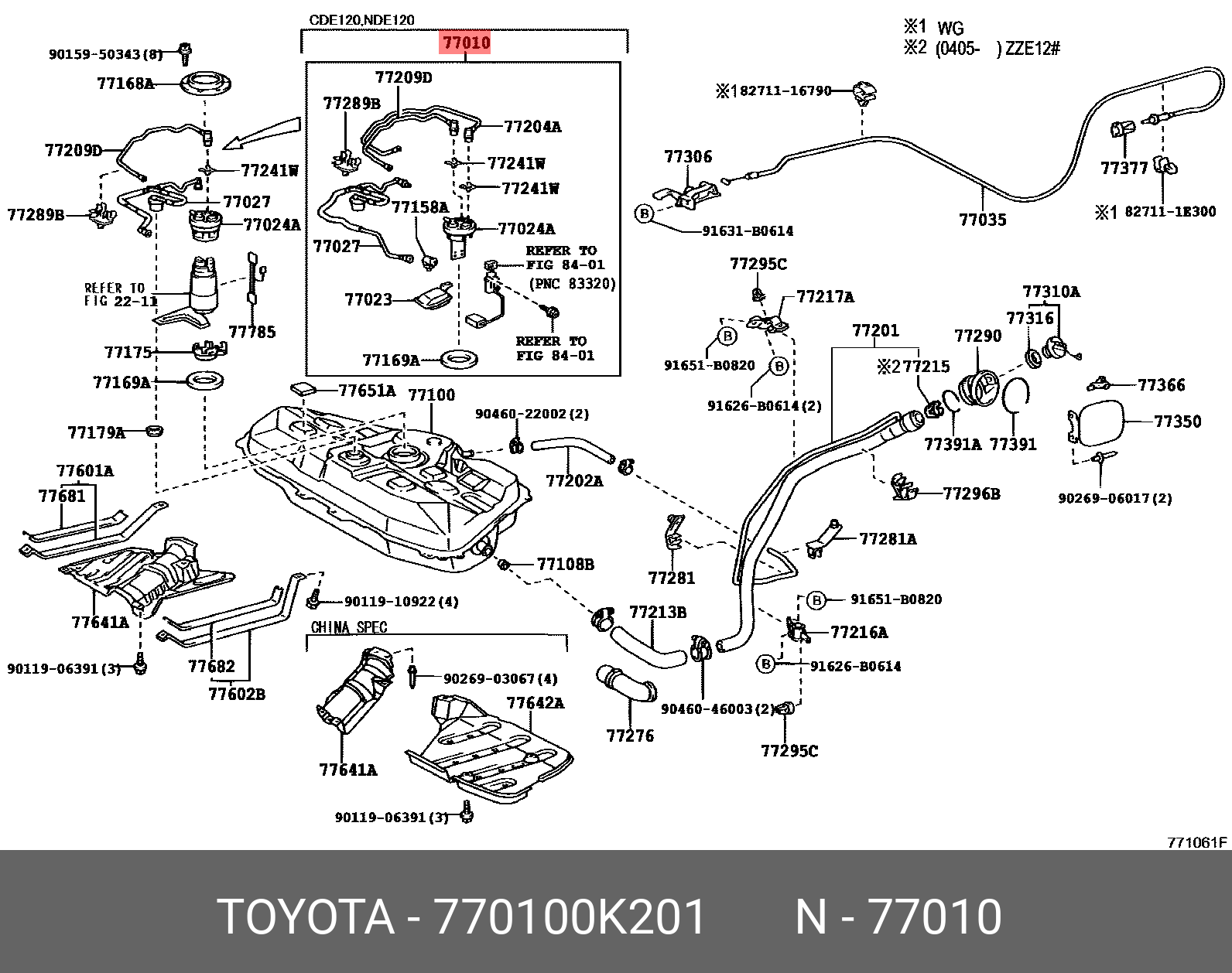 TOYOTA 770100K201 770100K201