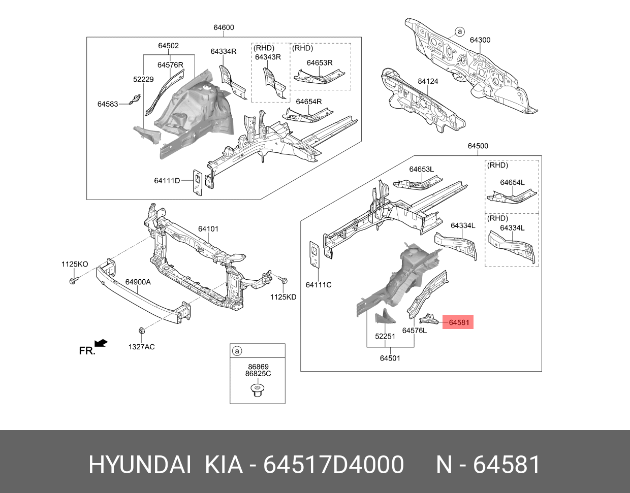 Hyundai / KIA 64517D4000 64517D4000