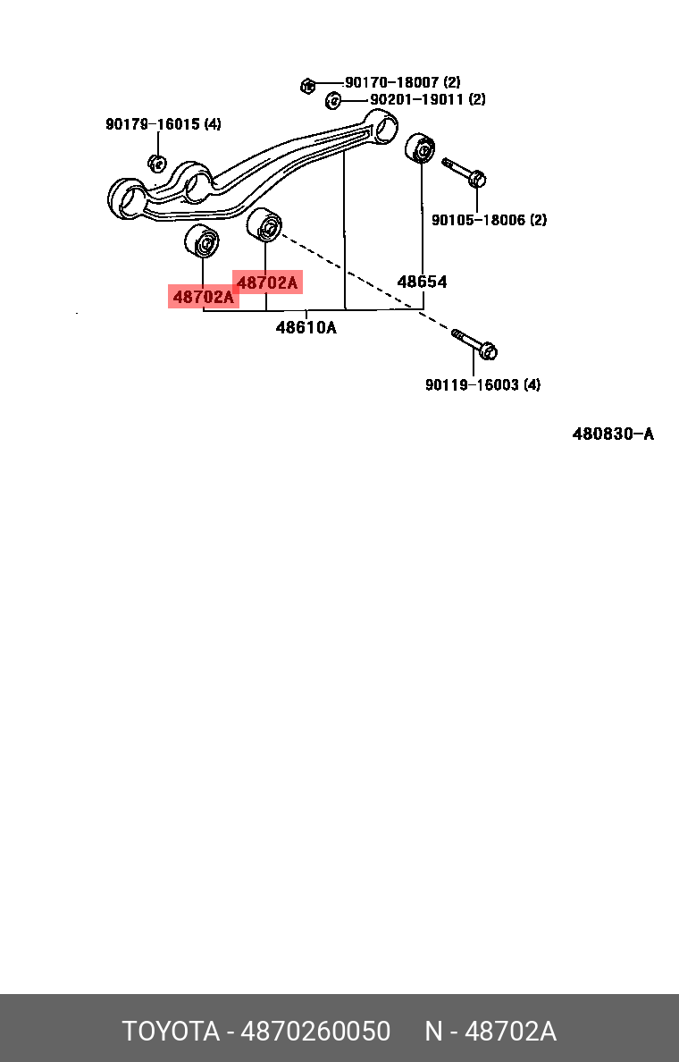 TOYOTA 48702-60050 54560-VC000,48702-60050,48702-60060,54560-01J00 ...