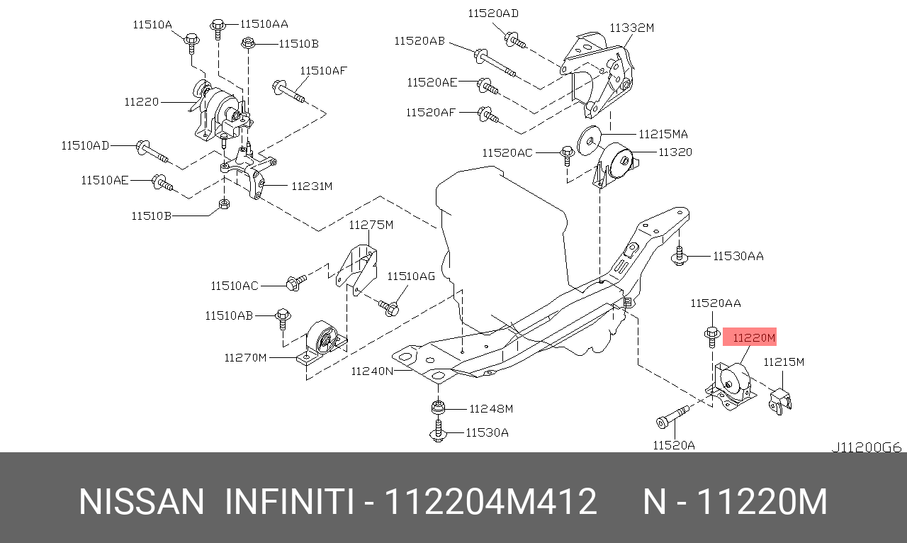 NISSAN 11220-4M412 11220-4M412,11220-4M410