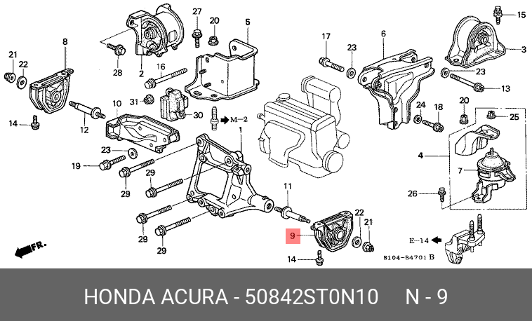 HONDA 50842-ST0-N10 50842-ST0-N10