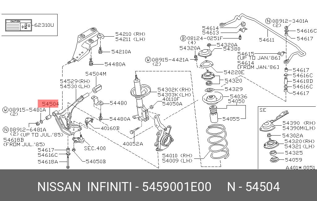 NISSAN 54590-01E00 54590-01E00,54560-2Y020,54500-AU000_BH,54501-5V010 ...