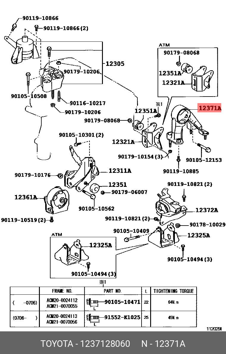 TOYOTA 12371-28060 12371-28150,12371-28060