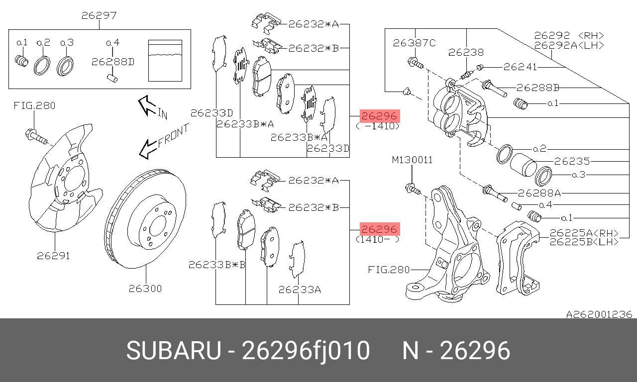 SUBARU 26296FJ010 26296-SC010,26296-AE160,26296-FE081