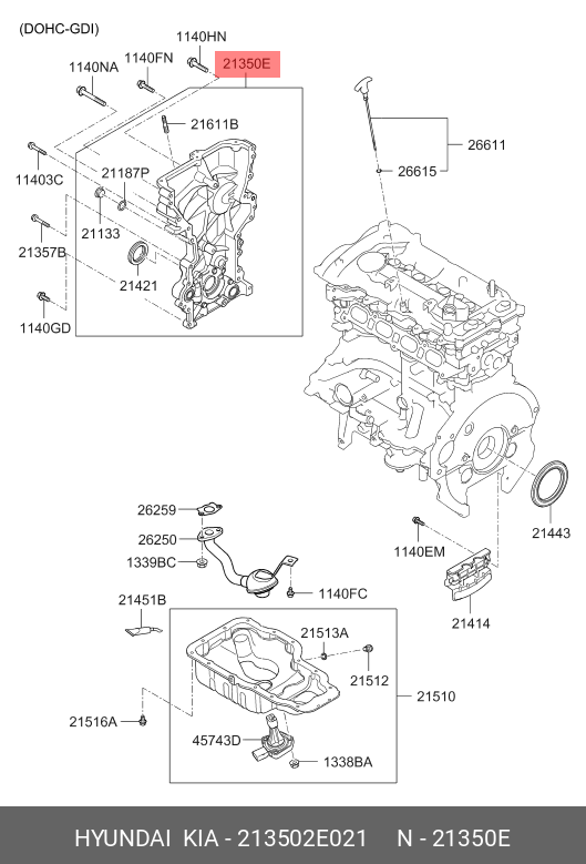 Hyundai / KIA 213502E021 213502E021