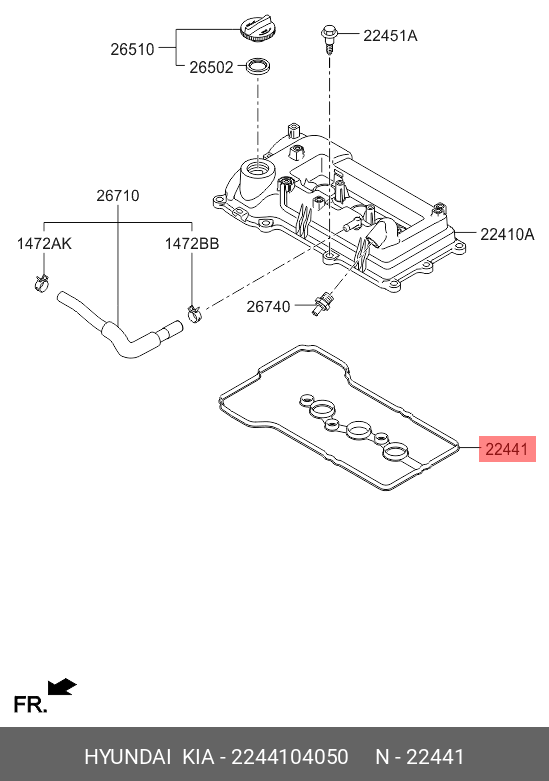 Hyundai / KIA 2244104050 2244104050