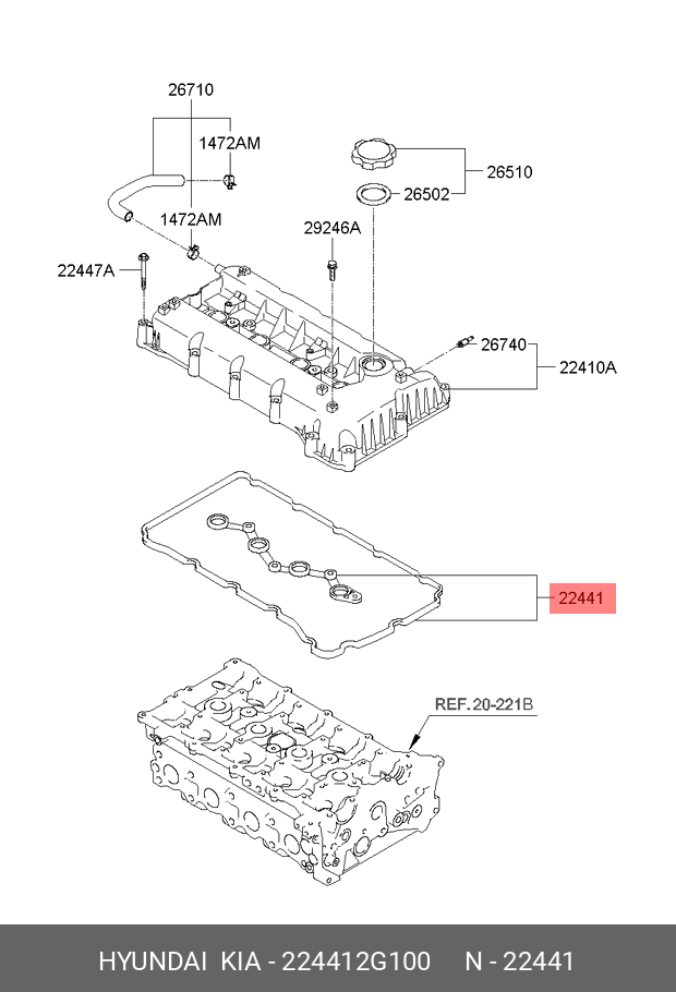 Hyundai / KIA 224412G100 224412G100