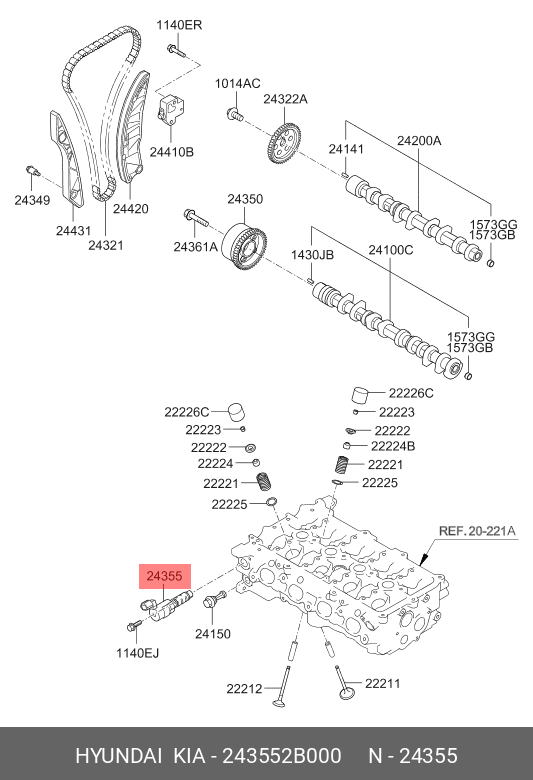 Hyundai / KIA 243552B000 243552B000