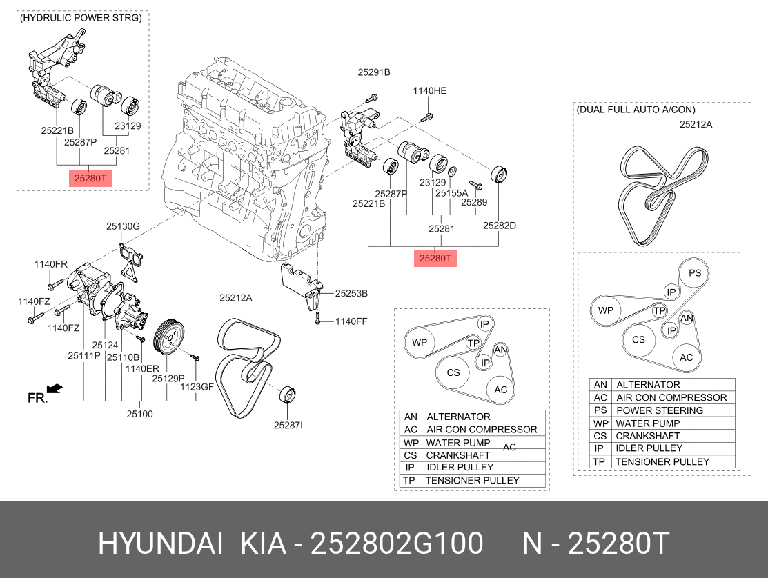Hyundai / KIA 252802G100 252802G100