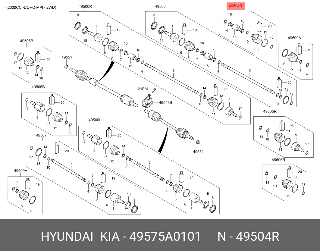 Hyundai / KIA 49575-A0101 49575-A0101