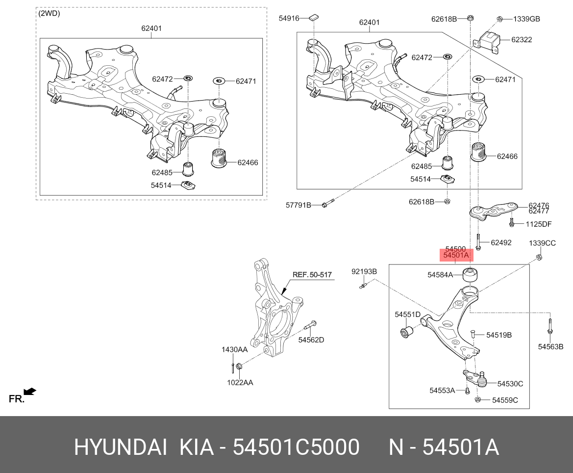 KIA 54501-C5000 54501 C5150,54501C6000,54501-C5000,54501-C5150