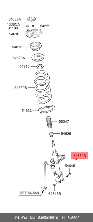 HYUNDAI 54650-2B510 54650-2P650,546502P100