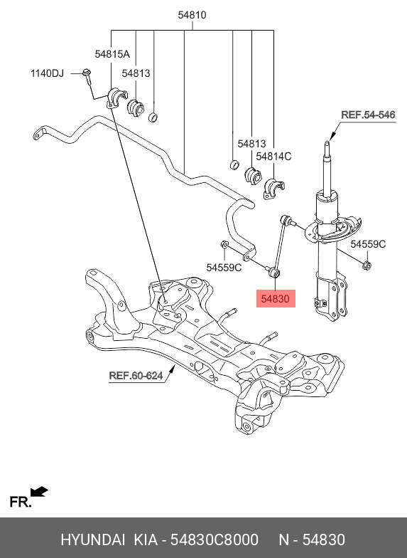 Hyundai / KIA 54830-C8000 54830-M0000,54830-C8000